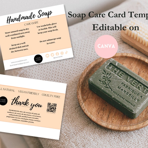 Soap Business Card Template - Etsy