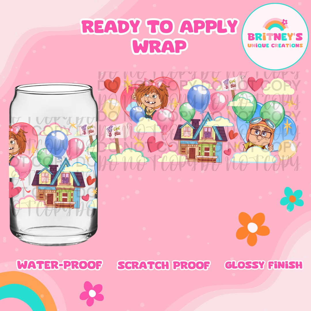 UV Dtf | Glass Can Wrap | Libbey Glass Wrap| up Young Love - Etsy