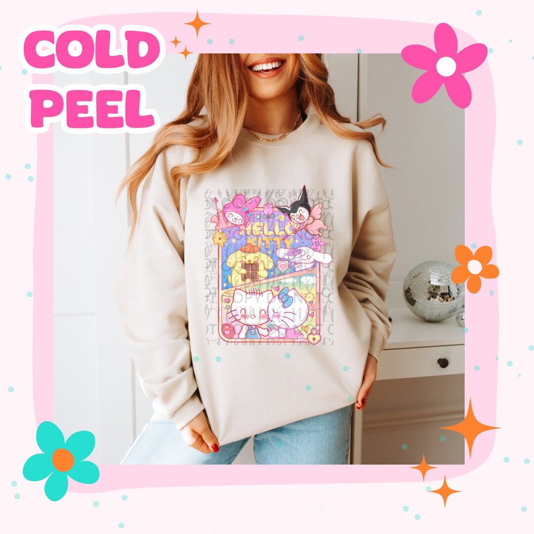 Cold Peel Transfer Vivid Sanrio Crew - Etsy