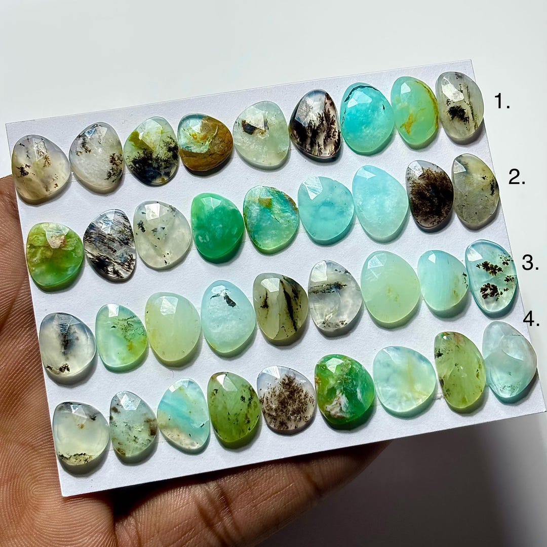 Peruvian Opal Rose Cut Cabochon: Freeform Gemstone for Jewelry (10-13mm ...