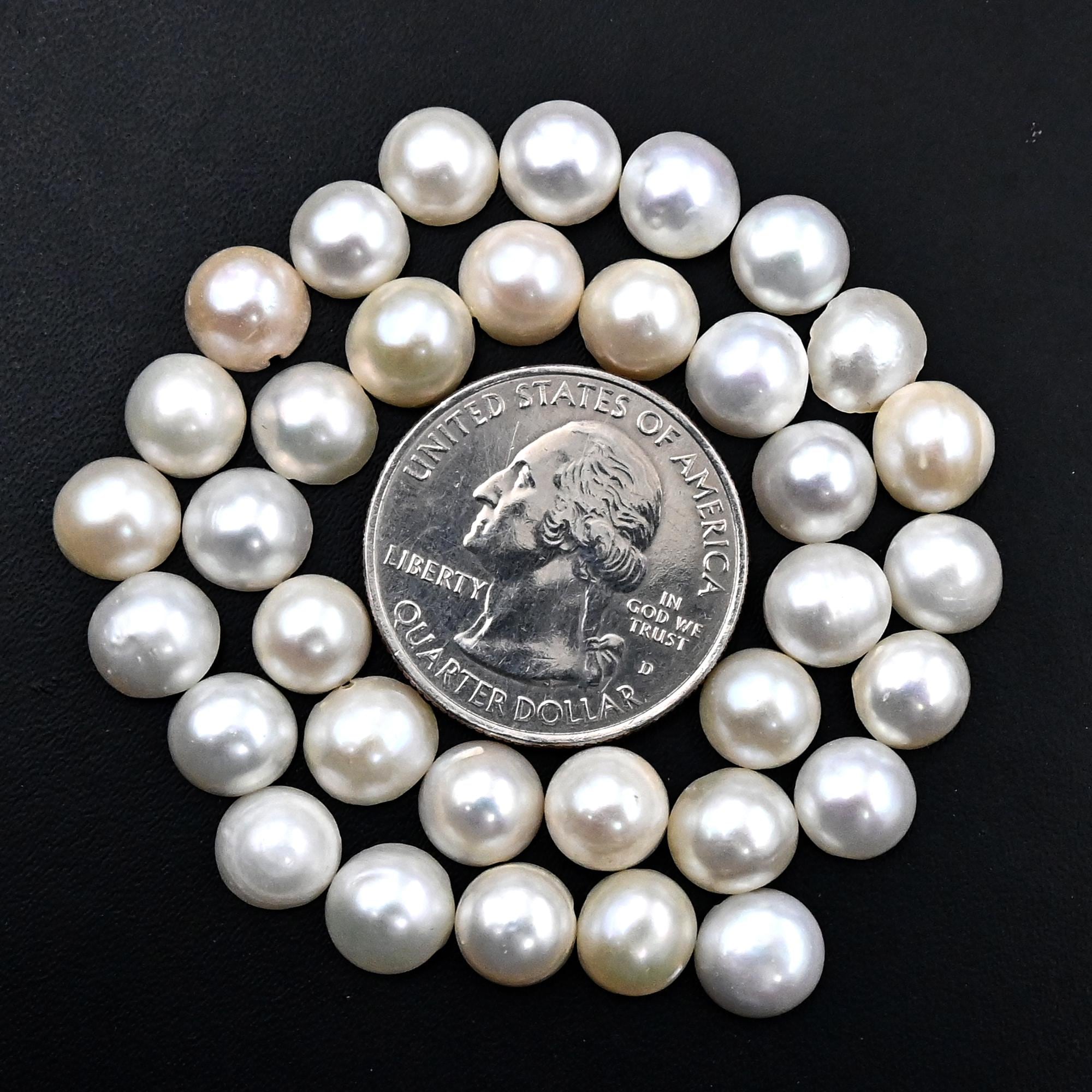 Freshwater Pearl Cabochon: Round Loose Gemstone (7x7x4mm) - Etsy
