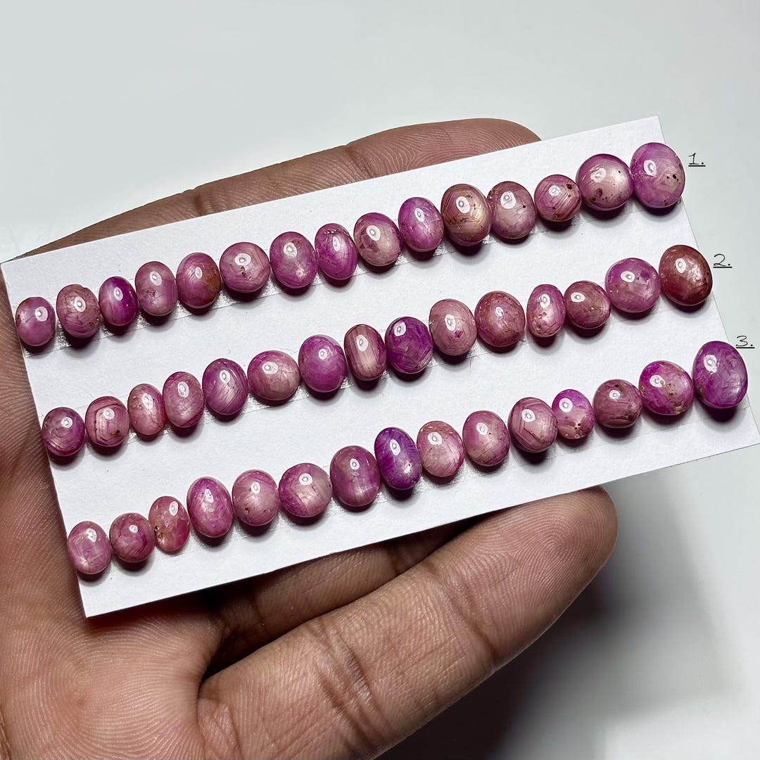 Silky Ruby Smooth Cabochons: Uneven Shape Gemstone for Jewelry Making ...