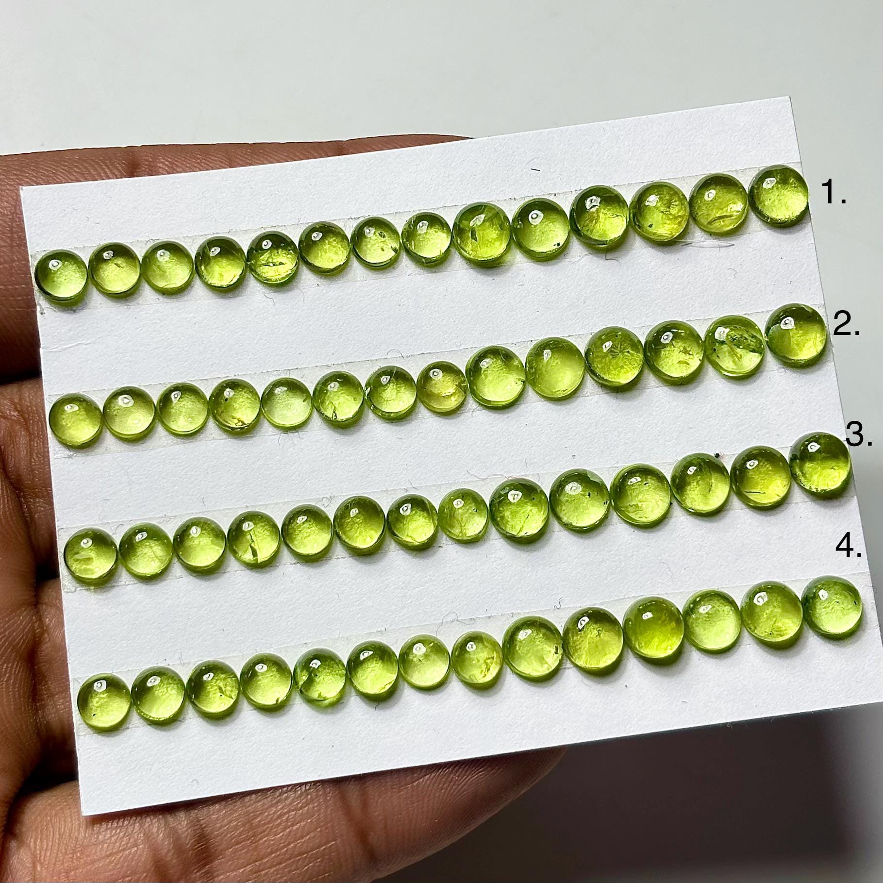 Peridot Smooth Stone: Natural Peridot Green Color Round Shape Loose ...