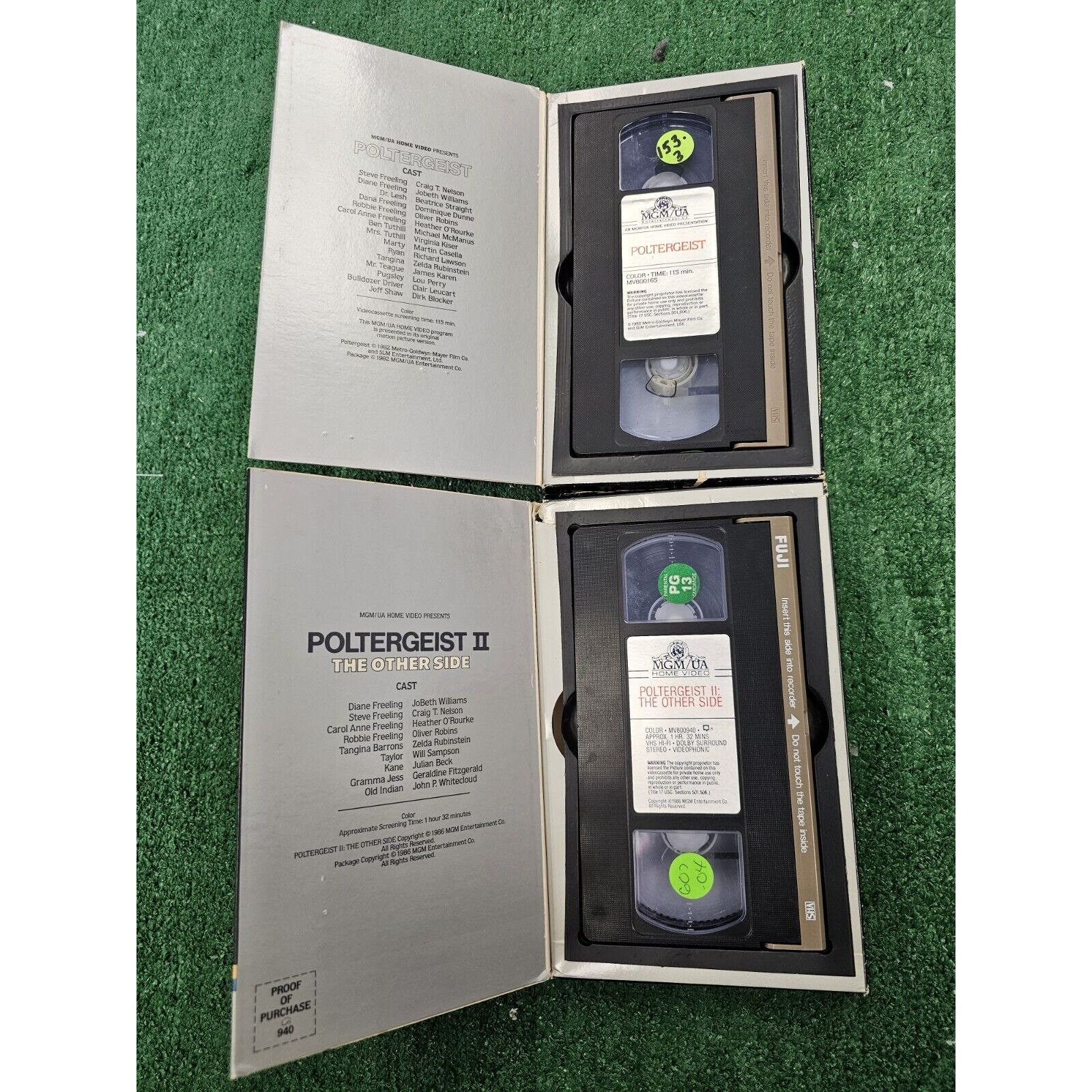 Poltergeist VHS Lot 1 2 II the Other Side & 3 Big Box Horror Lot W ...