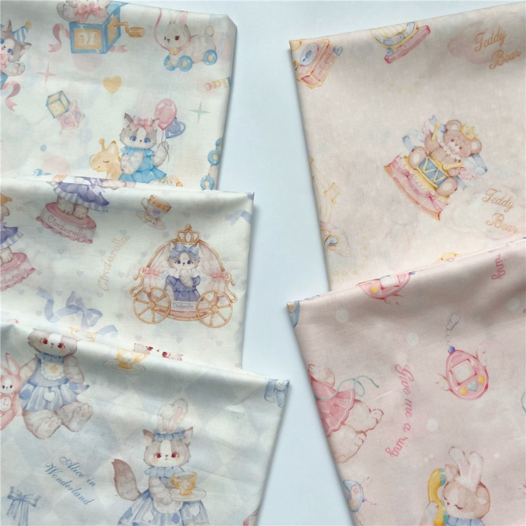 100% Cotton Fabric Cartoon Fabric Cute Fabric Animal Fabric Perfect for ...