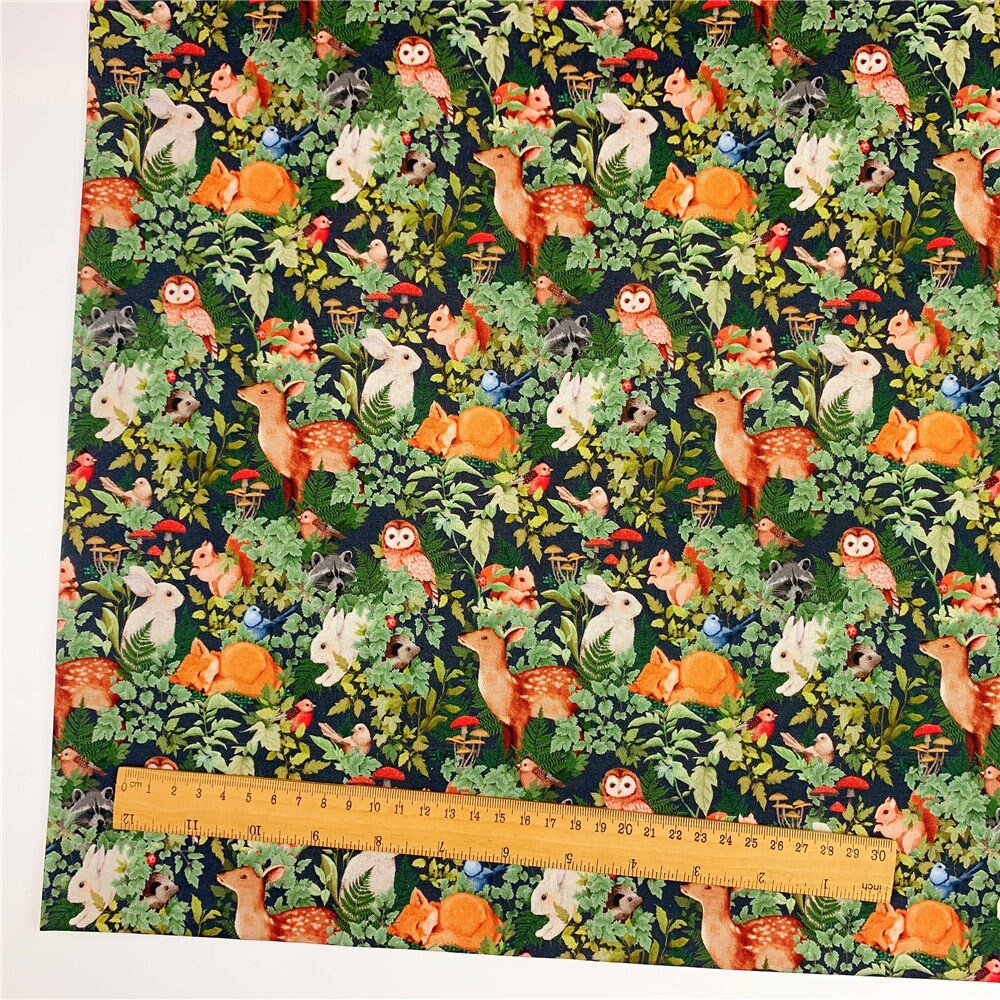 100% Cotton Fabric Animal Fabric Zoo Fabric Perfect for Crafting ...