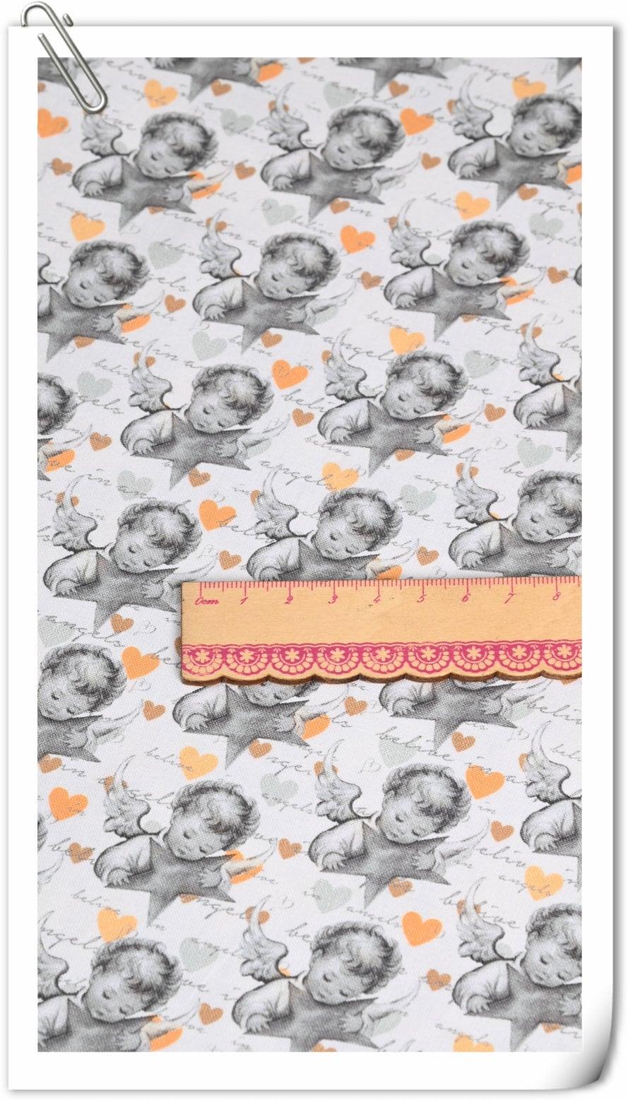 Vintage Angel Fabric Cotton Fabric Needlework Christmas Angel Fabric ...