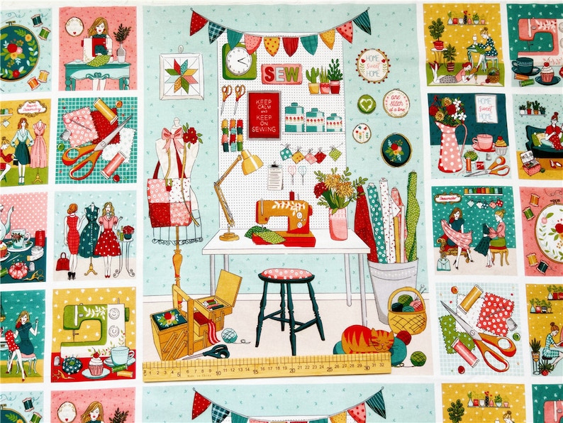 Sewing Machine Fabric by Half Yard, Sewing Machines Cotton, Sewing ...