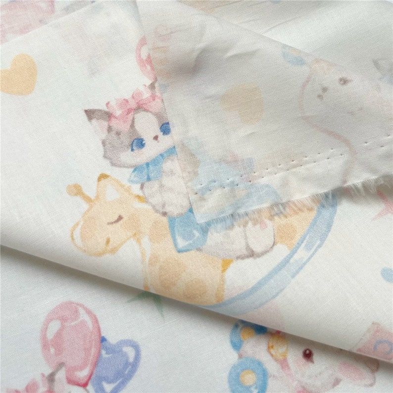 100% Cotton Fabric Cartoon Fabric Cute Fabric Animal Fabric Perfect for ...