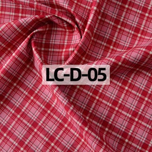100% Cotton Fabric-vintage Deep Red Checkered Fabric Gingham Fabric Plaid Fabric Sewing Quilting ...