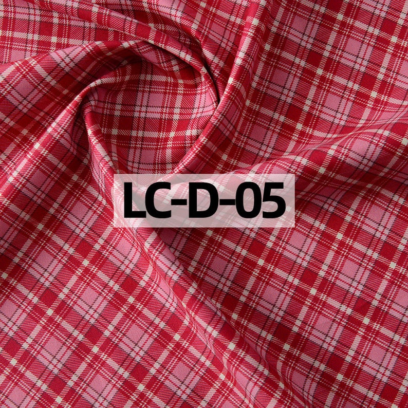 100% Cotton Fabric-vintage Deep Red Checkered Fabric Gingham Fabric ...