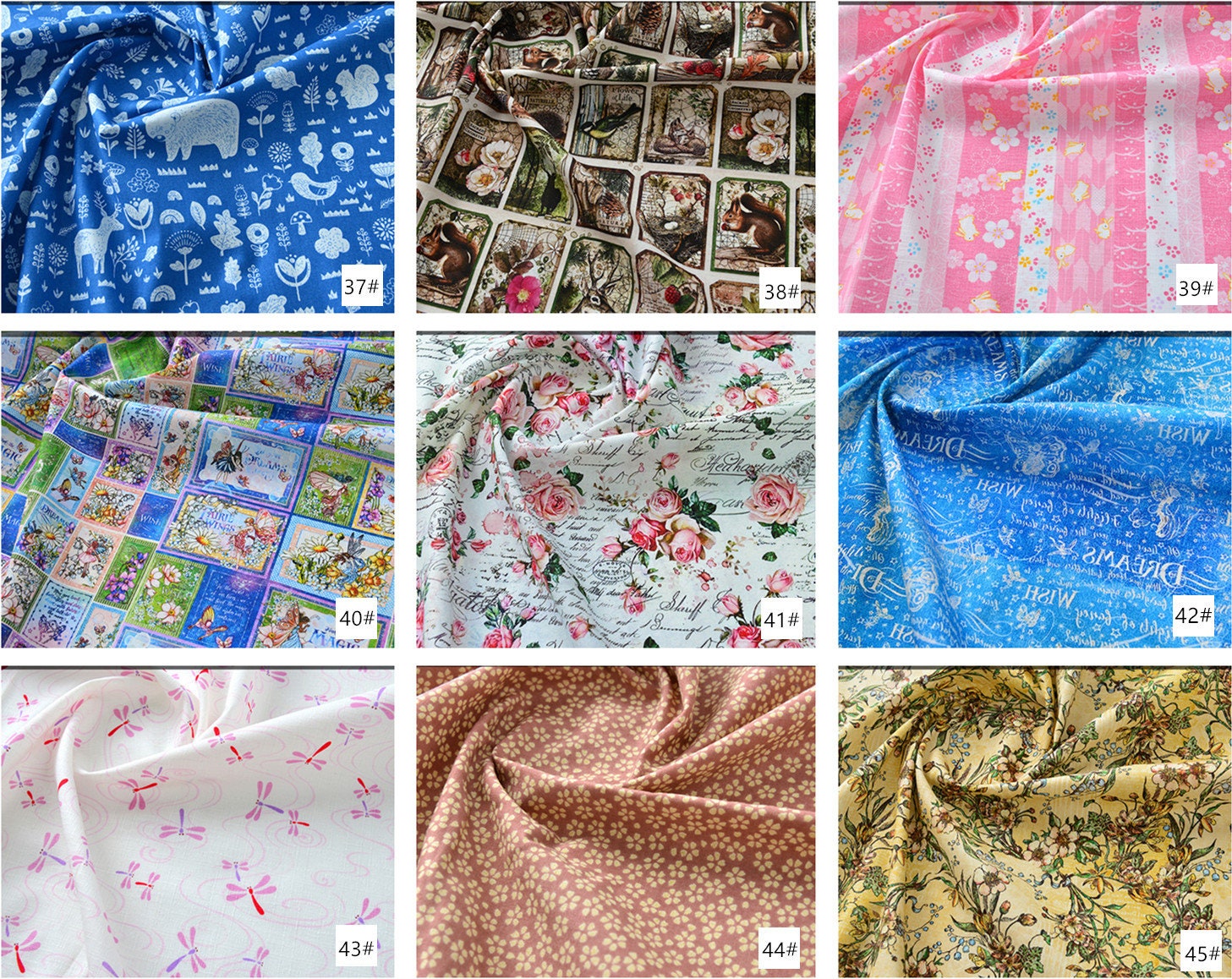 Vintage Floral 100% Cotton Fabric-old Newspaper Fabric Old Woman Fairy ...