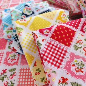 100% Cotton Fabric-cute Patchwork Strawberry Lace Fabric Fabric Fruit ...