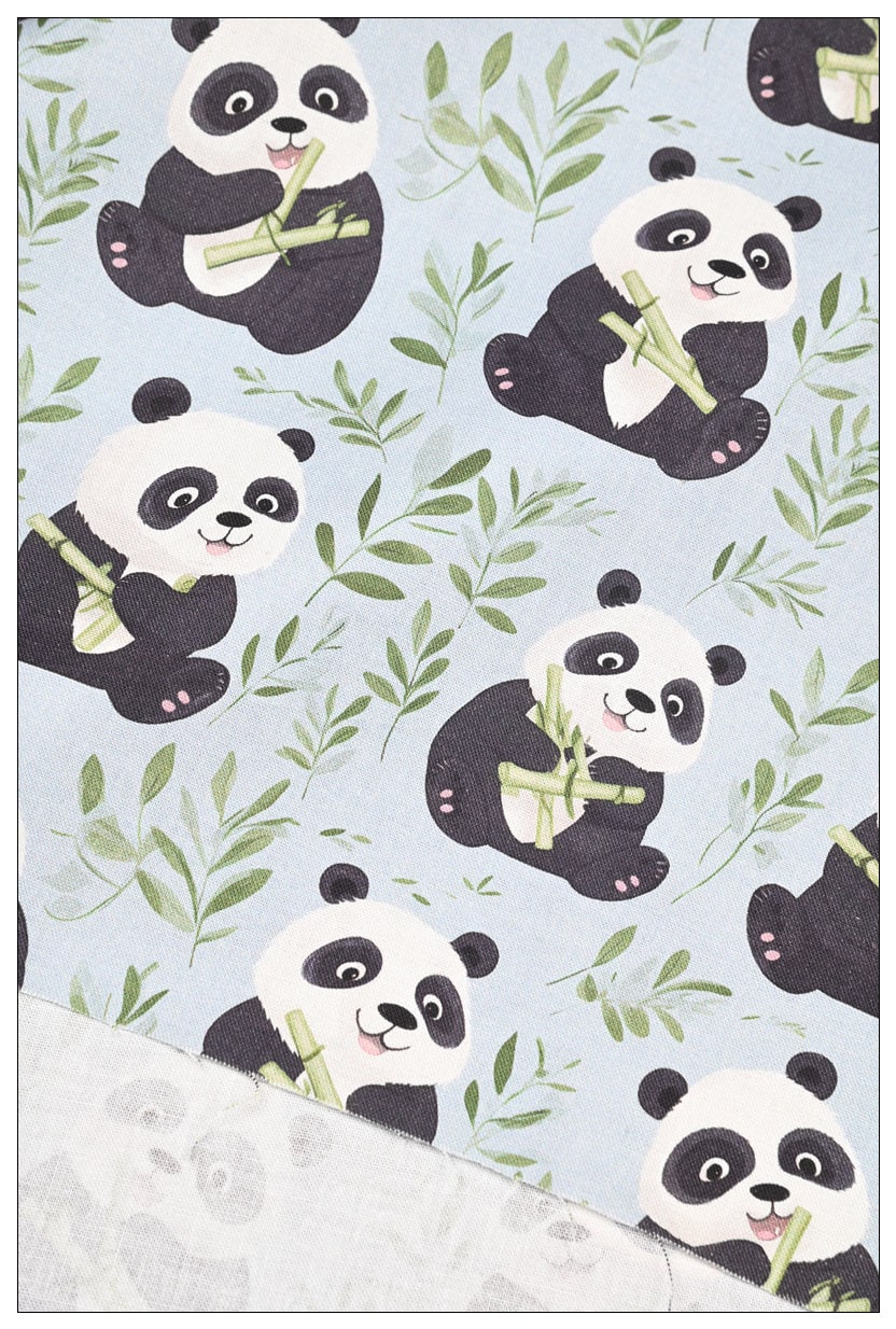 Bamboo Panda Fabric 100% Cotton Fabric Panda Bear Fabric Needlework ...