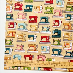 Sewing Machine Fabric by Half Yard, Sewing Machines Cotton, Sewing ...