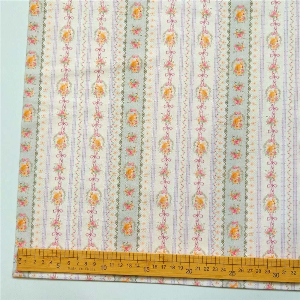 Panda Cotton Fabric Cute Characters Printed Animals Fabric 100% Cotton ...