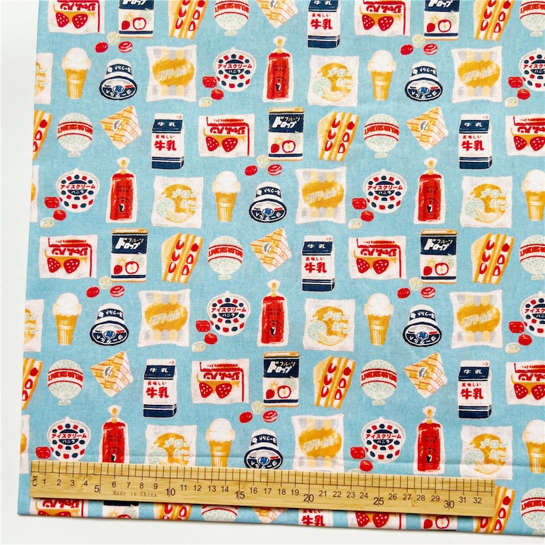 Food Fabric Fruit Fabric 100% Cotton Fabric Snacks Fabric Needlework ...