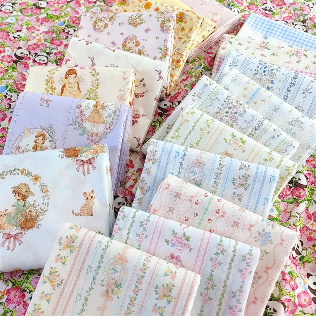 Animals Rabbit Lattice Wall Baby Digital Thin Poplin Cotton Fabric ...