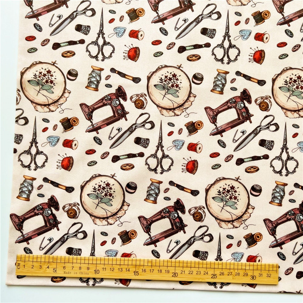 100% Cotton Fabric- Needle FABRIC Sewing Fabric Needlework Fabric ...