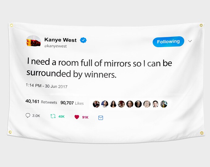 Winning is the Only Option Kanye West Tweet Tapestry Tweet - Etsy
