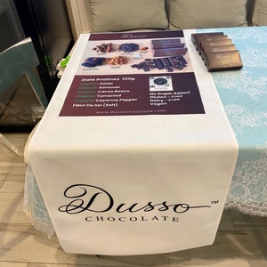 Custom Table Runner 30"x72" With Business Logo Text Personalized ...