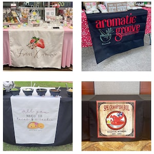 Custom Table Runner 36"x72" With Business Logo Text Personalized ...