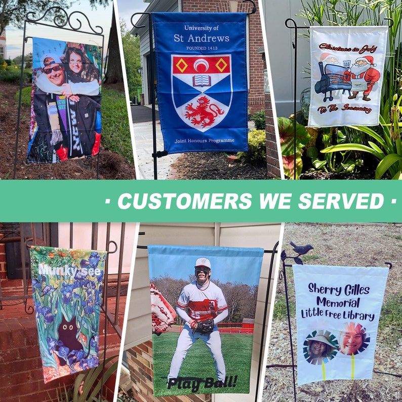 Personalized Garden Flag for Outside 12x18'' Custom Garden Flag Double ...