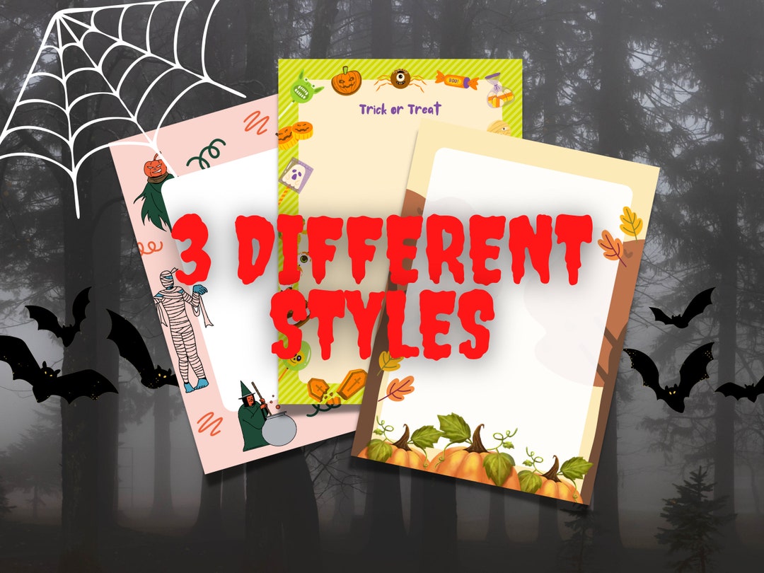 Printable Halloween Stationery - Halloween Letter Paper - Letterheads ...