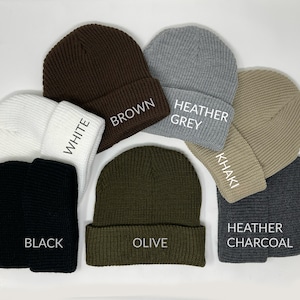 Custom Leather Patch Knit Beanie | Design Your Own Personalized Beanie ...