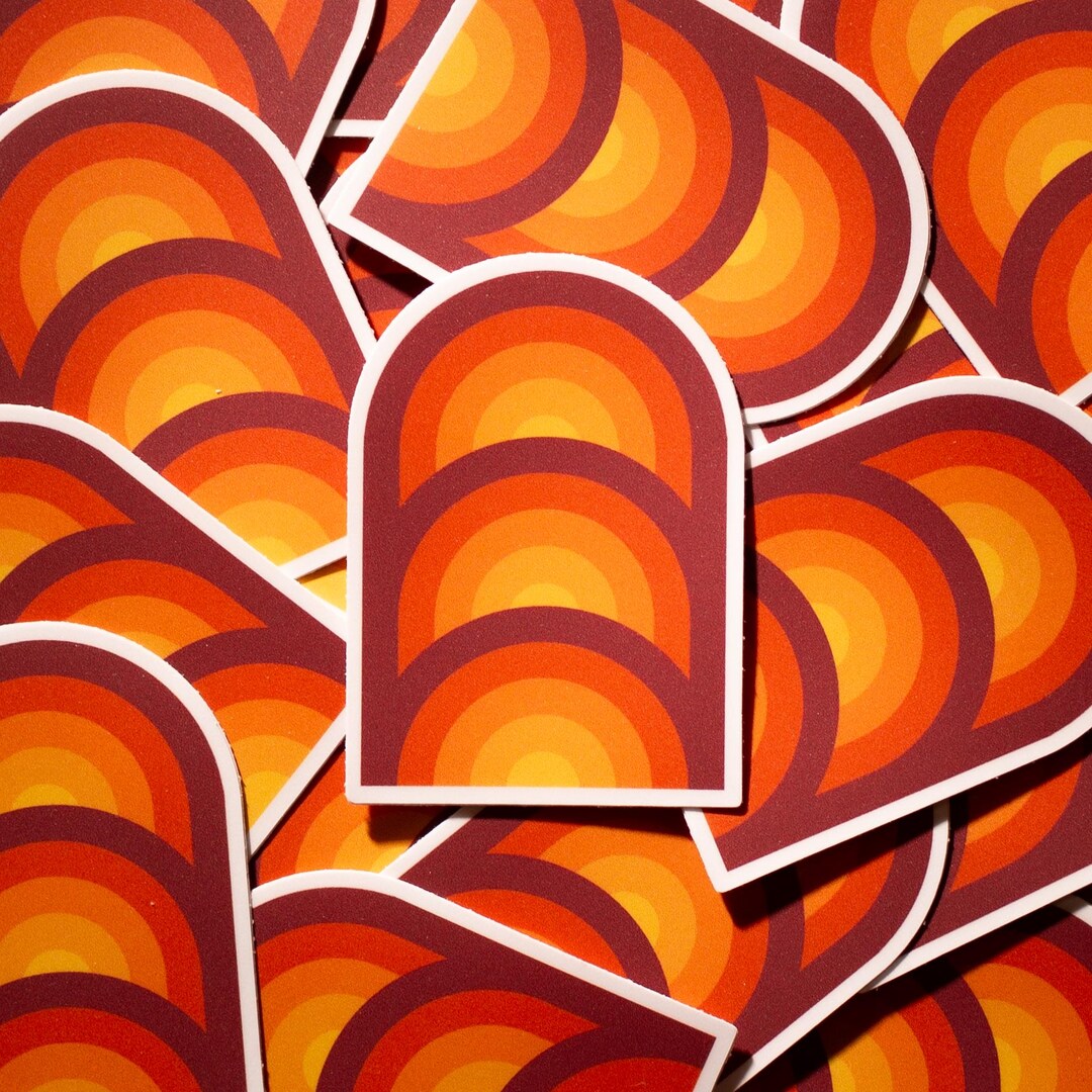 Rising Sun Geometric Sticker // Weatherproof Vinyl, 2.5 Inch, Medium - Etsy