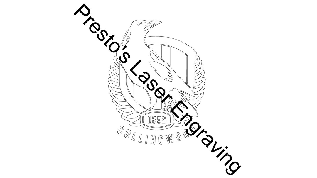 Collingwood Magpies Engraving File Svg, Pdf, LBRN2, Dmg, AI, Eps. - Etsy