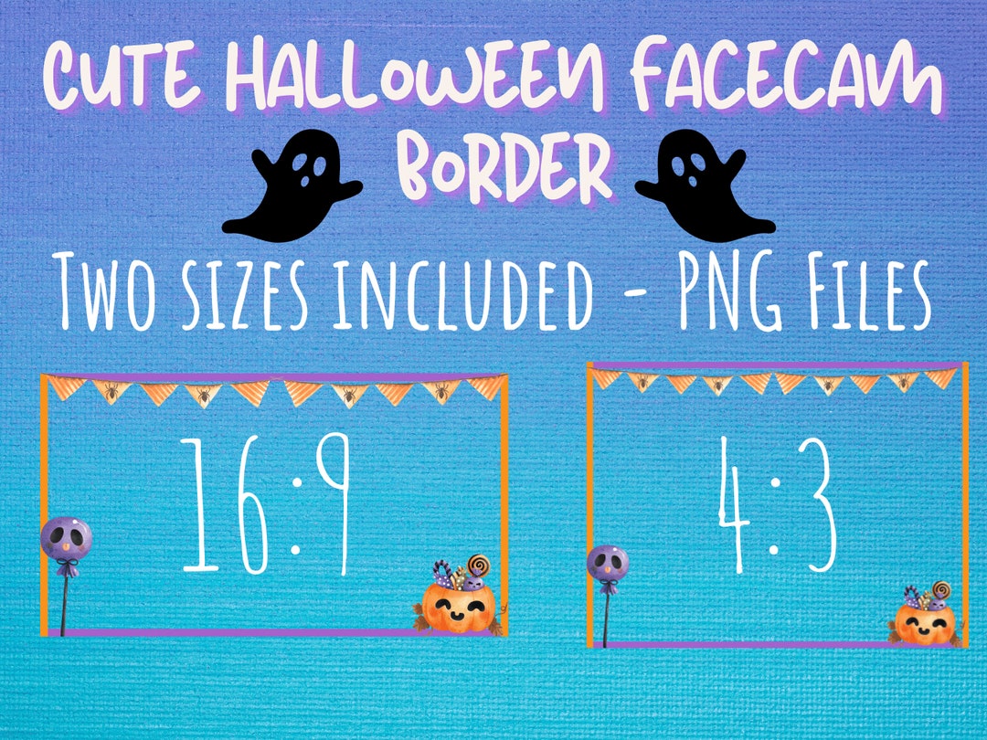 Twitch Cute Pumpkin Halloween Webcam Border | Facecam Border | Streamer ...