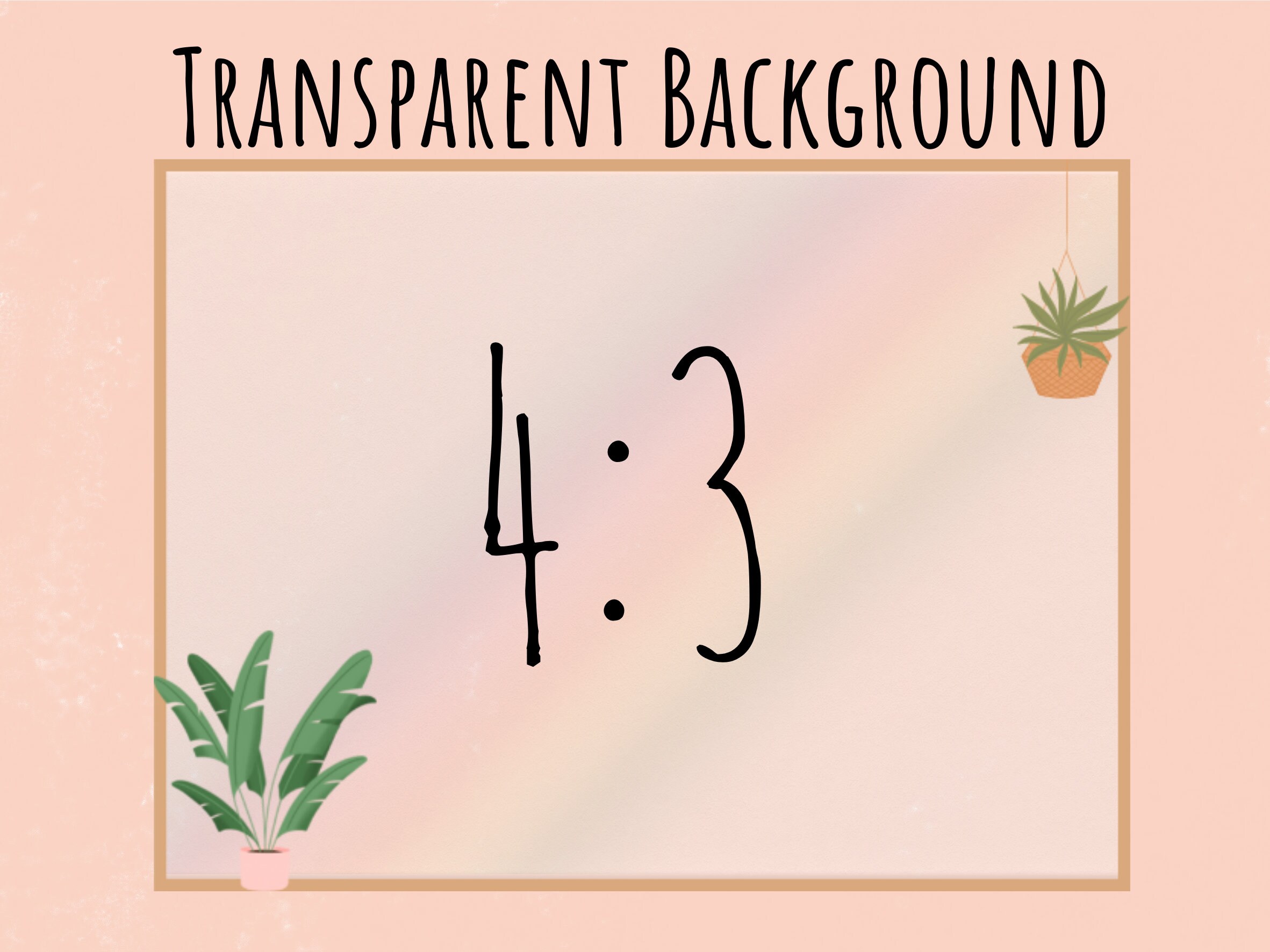 Twitch Cute Plant Webcam Border Overlay | Facecam Border | Premade ...