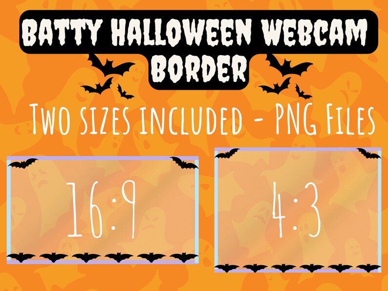 Twitch Batty Halloween Webcam Border | Twitch Face Cam Border ...