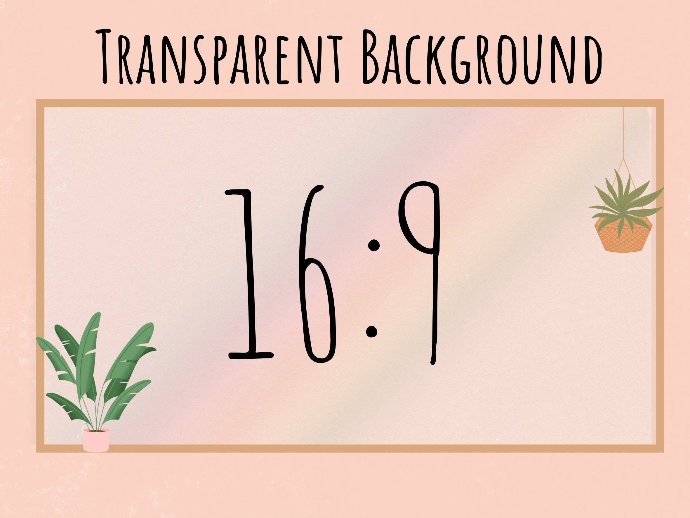 Twitch Cute Plant Webcam Border Overlay | Facecam Border | Premade ...