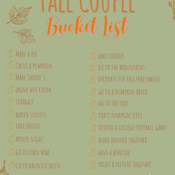 Couple Bucket List Printable - Etsy