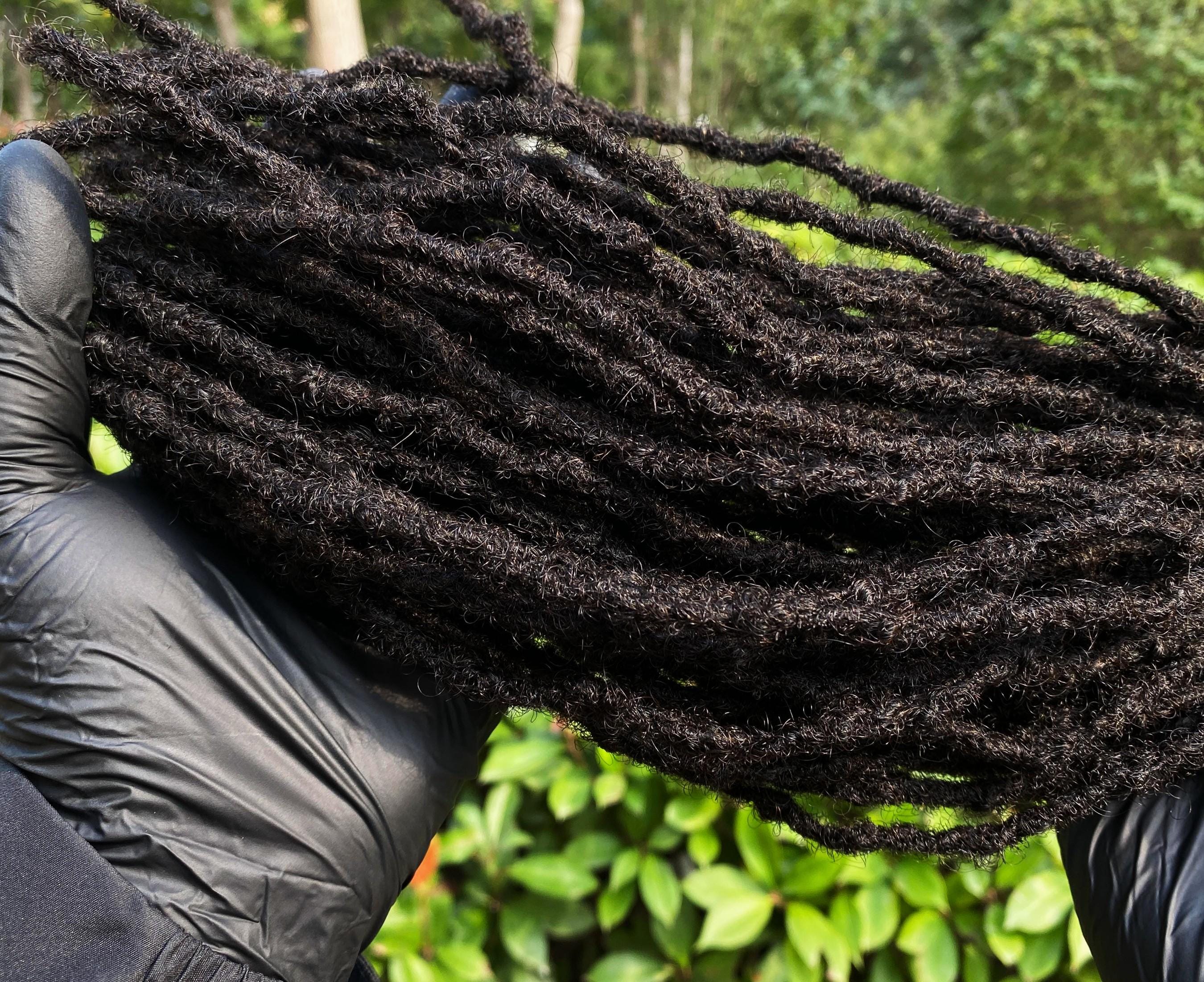 130 Locs Handmade Textured Human Hair Loc Extensions: Interlocked ...
