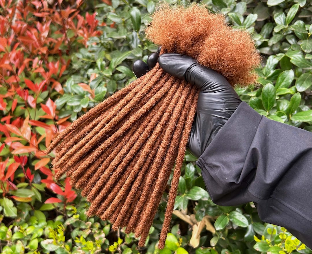 Handmade Human Hair Loc Extensions: Caramel Brown #30 (10 Locs) - Etsy
