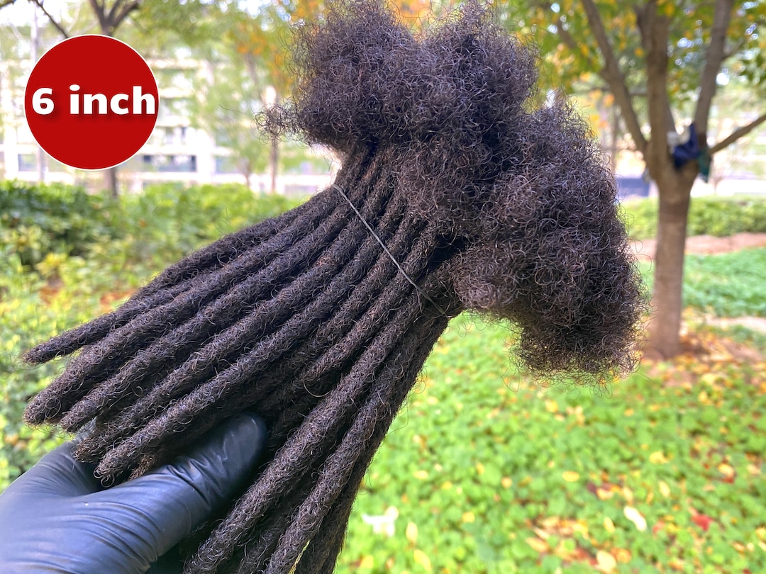 Permanent Dreadlock Extension 6 Inch Loc Extensions Human Hair for Men ...