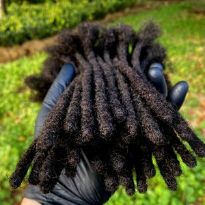 100 Handmade Afro Kinky Human Hair Loc Extensions, Natural Black - Etsy
