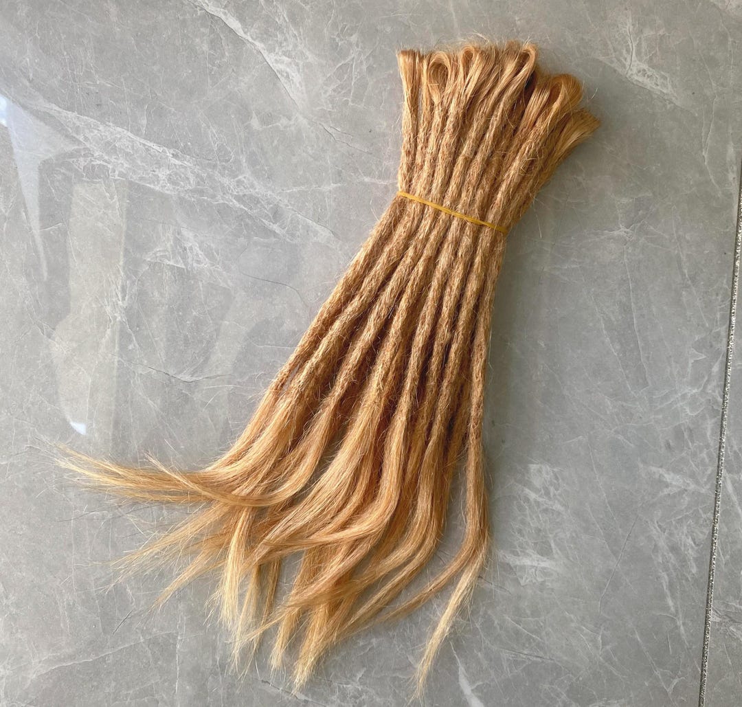 Handmade Human Hair Dreadlock Extensions: Straight Loose End, Single ...
