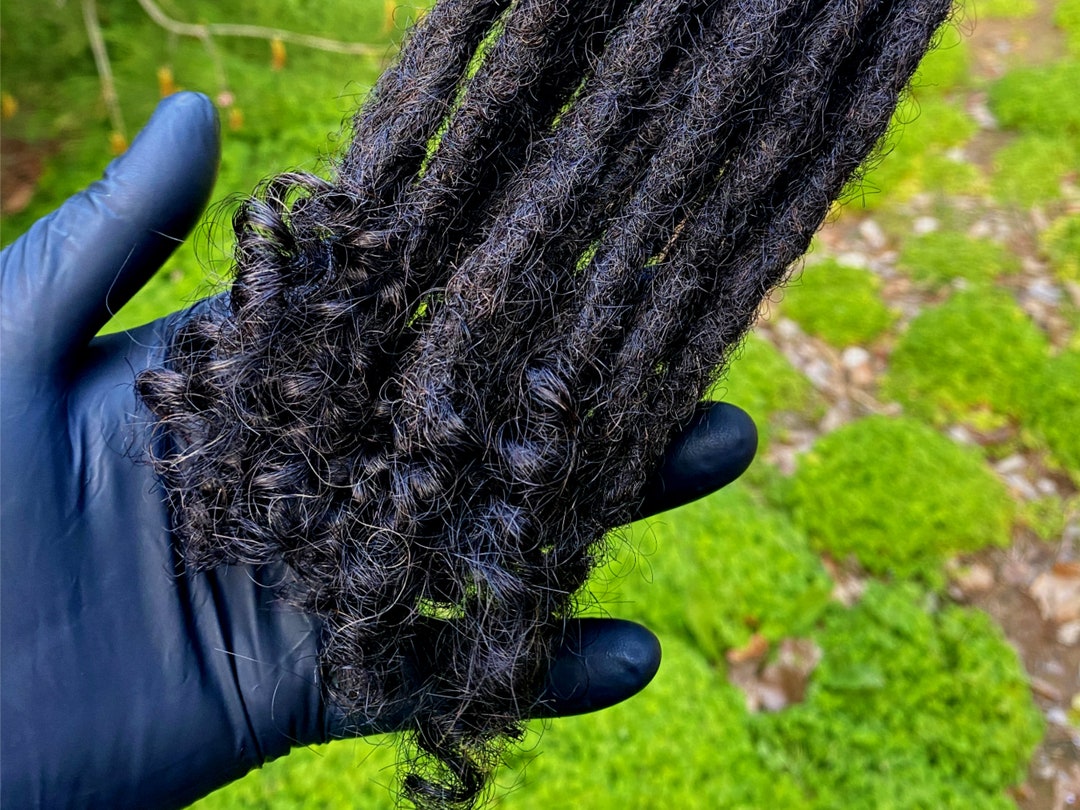 Human Hair Loc Extensions With Curly Ends -bundle of 10 Locs- in Sizes ...