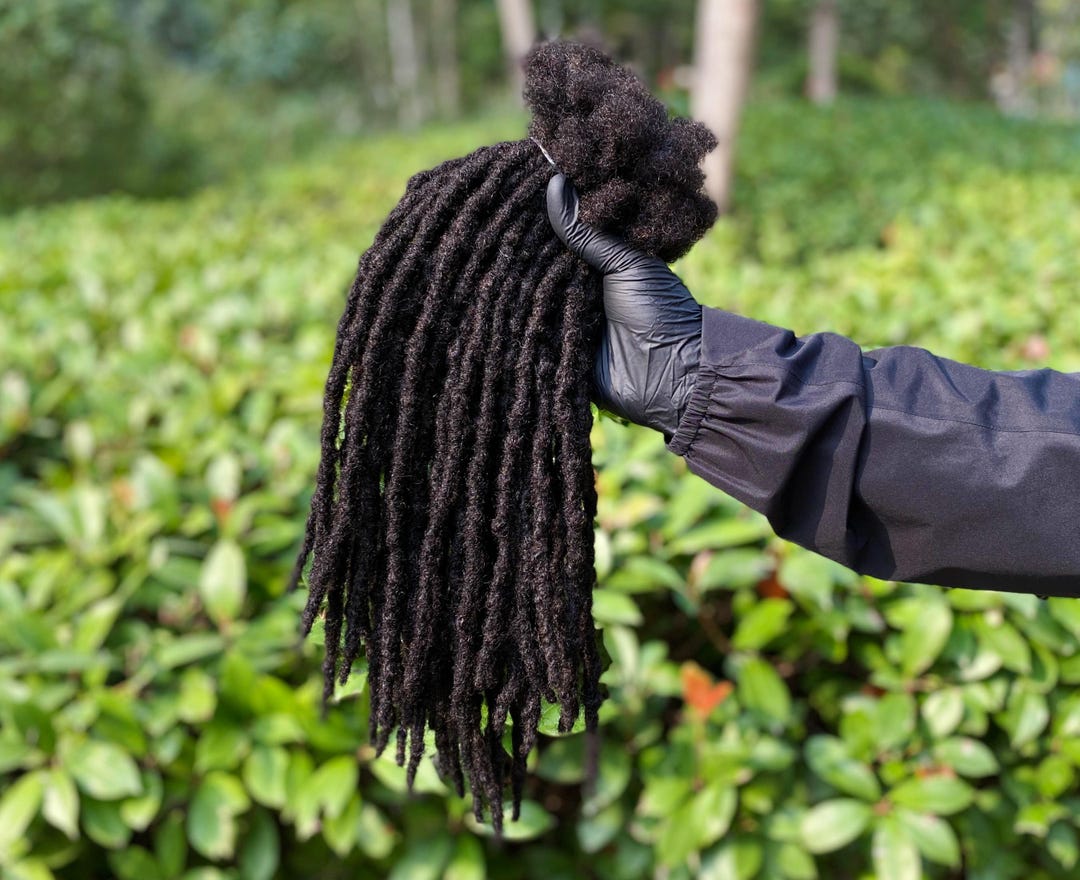 130 Locs Handmade Textured Human Hair Loc Extensions: Interlocked ...