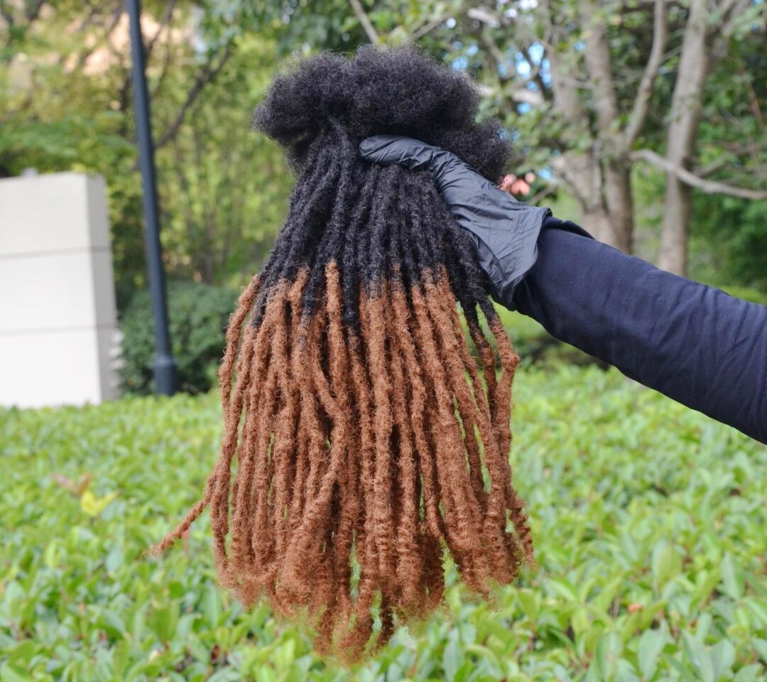 Textured Curly Tips Loc Extensions Ombre Textured Interlocked Human ...