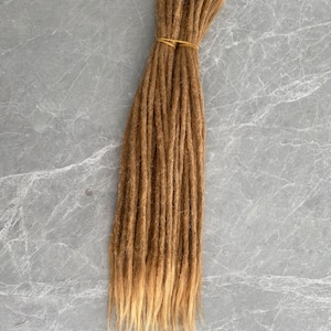 Handmade Straight Human Hair Dreadlock Extensions: Single End Dreads ...
