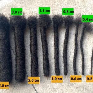 Sisterlocs Extensions -0.2cm Micro Loc Size-100% Human Hair Afro Kinky ...