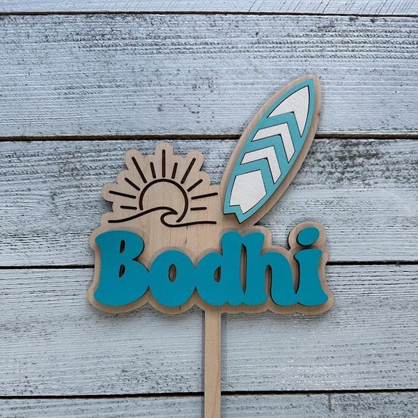Surfing Cake Topper - Etsy