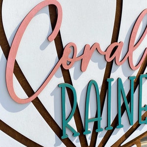 Personalized Kids' Seashell Name Sign - Whimsical Coastal Beachy ...