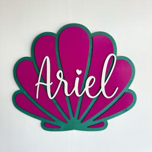 Personalized Seashell Name Sign - Under the Sea Wooden Sign - Ocean ...