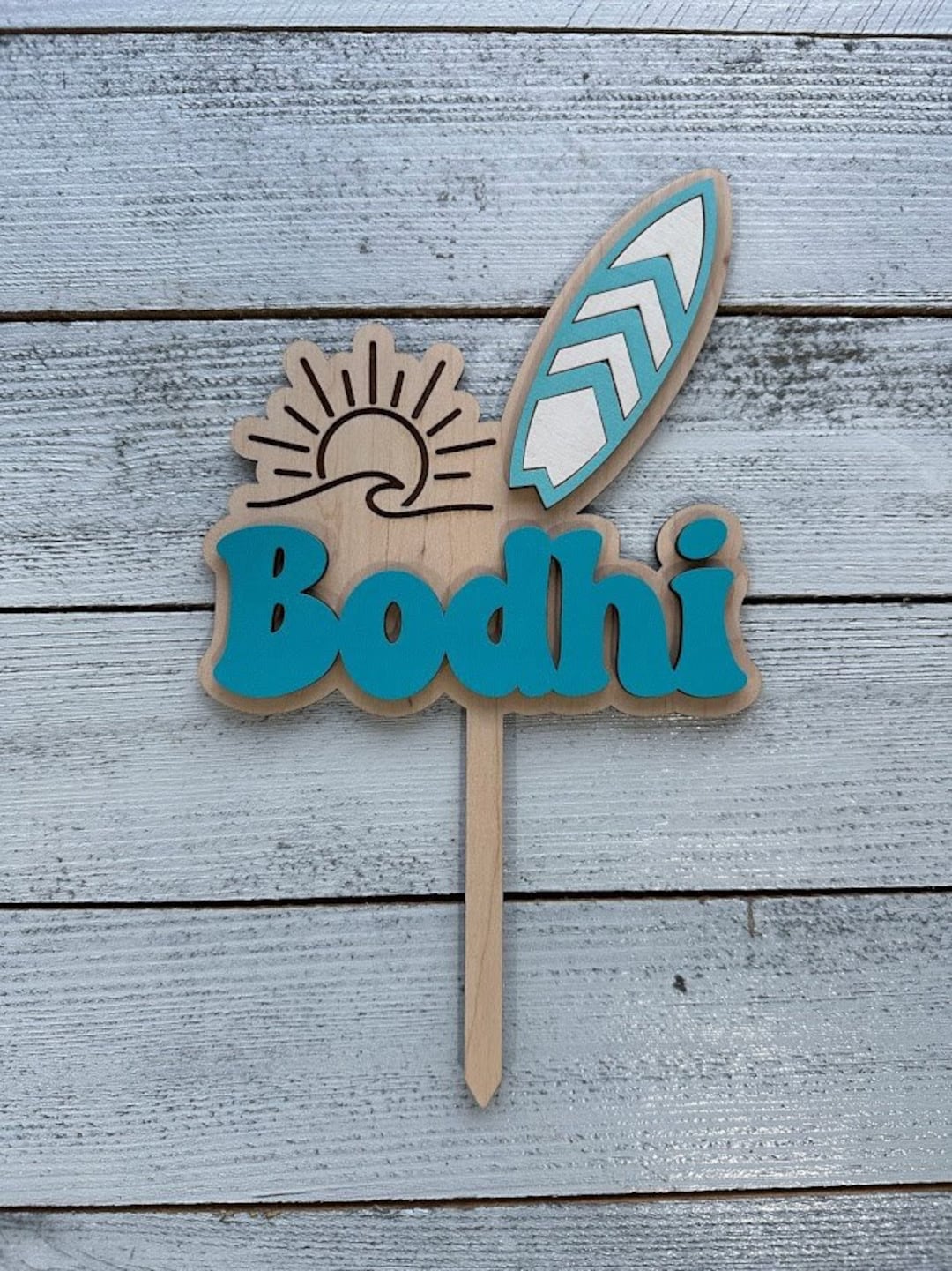 Custom Surf Cake Topper, Surfboard Birthday, Surfing Party Decor ...